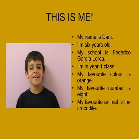 Year 1 pupils' presentations | PPT