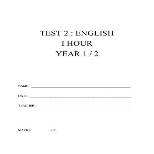 Year 1 test | DOCX