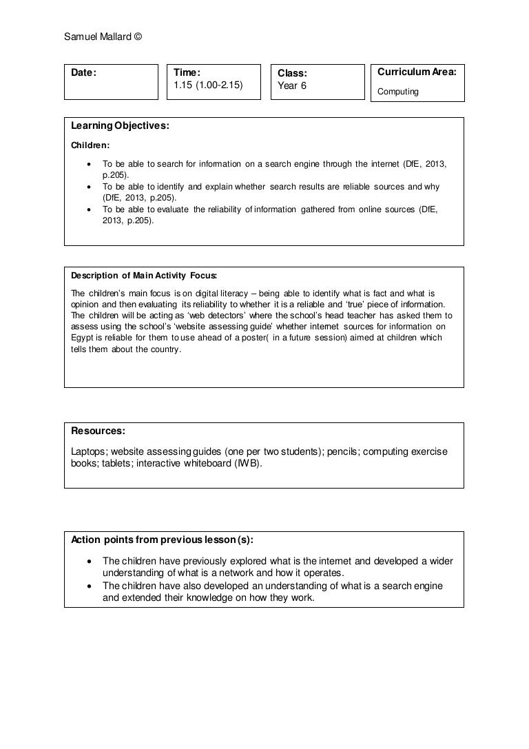 Year 6 Lesson Plan Digital Information year-6-lesson-plan-digital-information