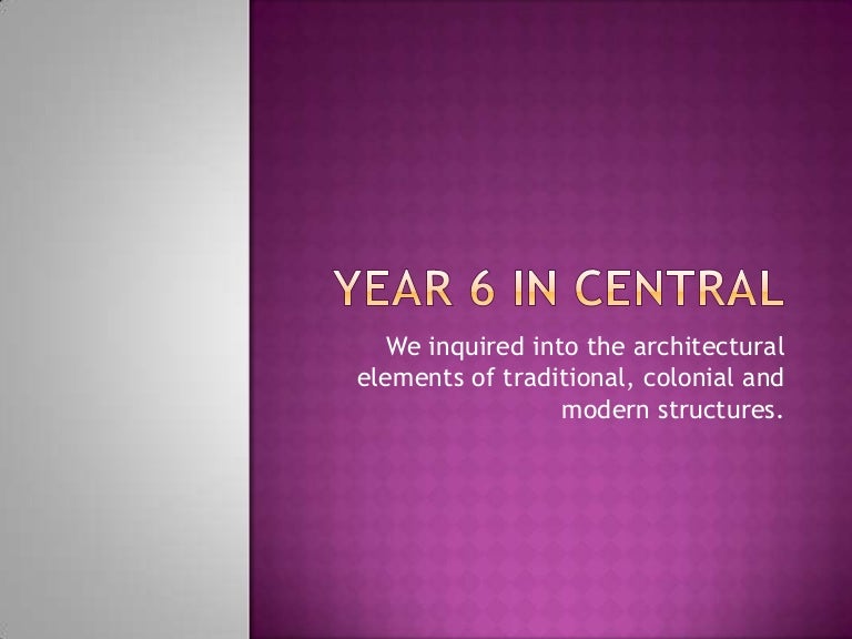 Year 6 In Central Year 6 In Central