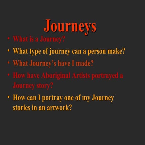 Year 7 Journeys (Visual Arts) | PPT