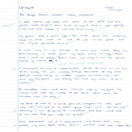 Year 7 Hunger Games Creative Assessment Sadie | PDF