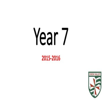Year 7 presentation | PPTX