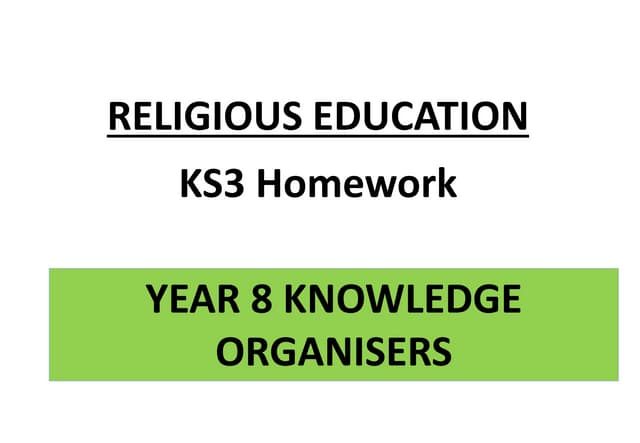 KS3 Homework - Year 7 knowledge Organisers | PPTX