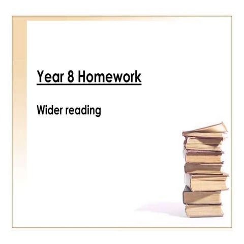 Year 8 reading list | PPTX