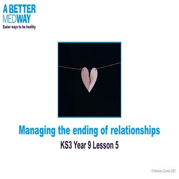 PSHE relationships - learn how to navigate breakups | PPTX