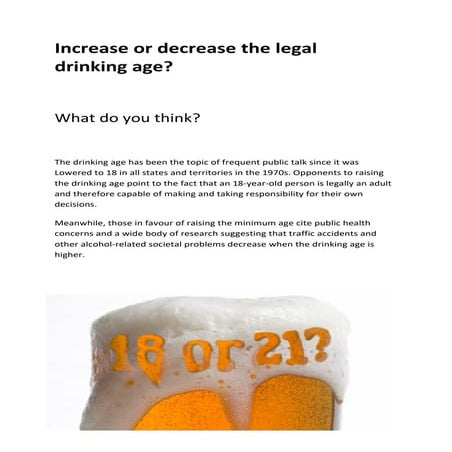 Lower the Drinking Age | PPTX