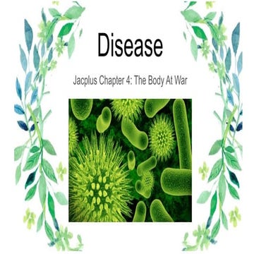 Disease Presentation on what they do to the body | PPTX