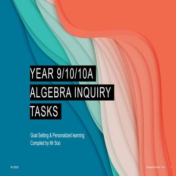 Section 1.5 Problem Solving Using Algebraic Models A | PDF