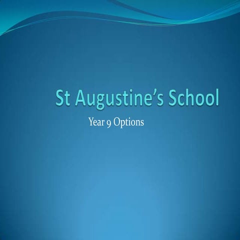 Year 9 Options Presentation | PPTX