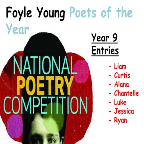 Year 9 poetry | PPTX