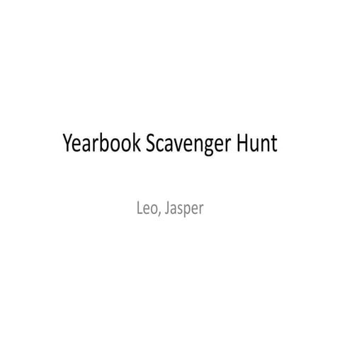 Yearbook scavenger hunt | PPTX