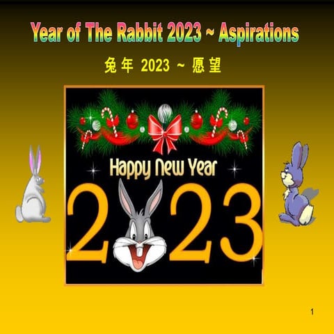 Year of The Rabbit 2023 ~ Aspirations (Eng & Chi).ppt
