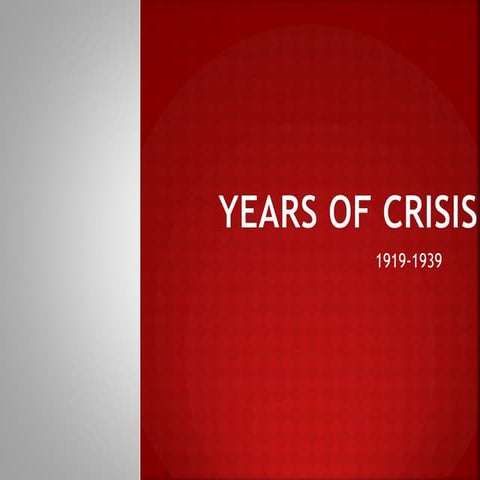 Years of Crisis | PPT