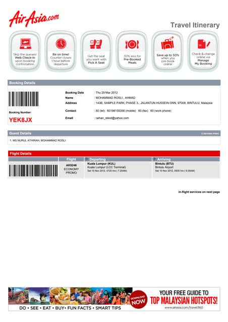 Airticket | PDF | Air Travel | Travel Type