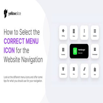 How to Select the Correct Menu Icon for the Website Navigation | PPTX