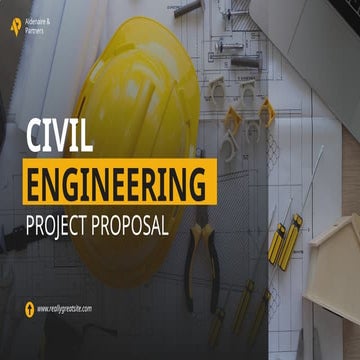 Yellow and Black Clean Modern Civil Engineering Project Proposal ...
