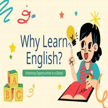 Yellow and Blue Illustrative Why Learn English Presentation.pptx