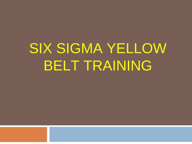 Basic Six Sigma Presentation | PPT