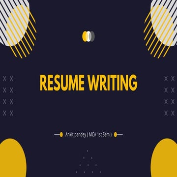 Resume-Writing-Workshop powerpoint Presentation | PPTX