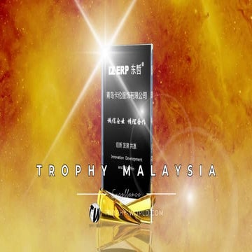 Yellow Clear Crystal Trophies at Trophy-World Malaysia | Custom ...