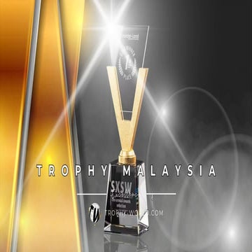 Yellow Crystal Trophies at Trophy-World Malaysia | Custom Trophies ...