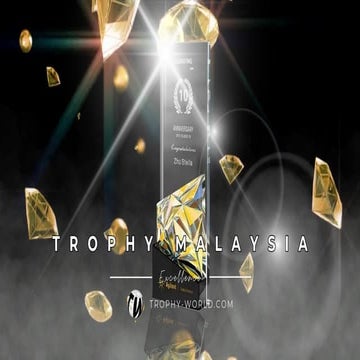 Yellow Diamond Crystal Trophies at Trophy-World Malaysia | Custom ...