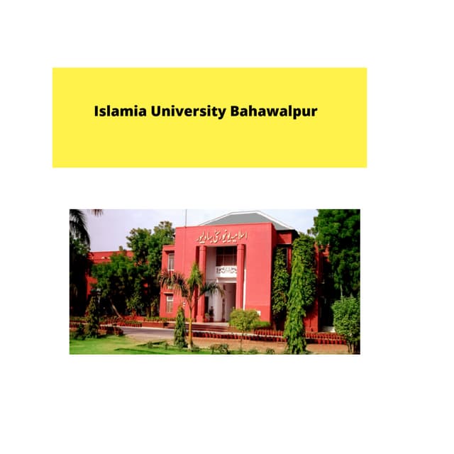 Islamia University Bahawalpur | PDF