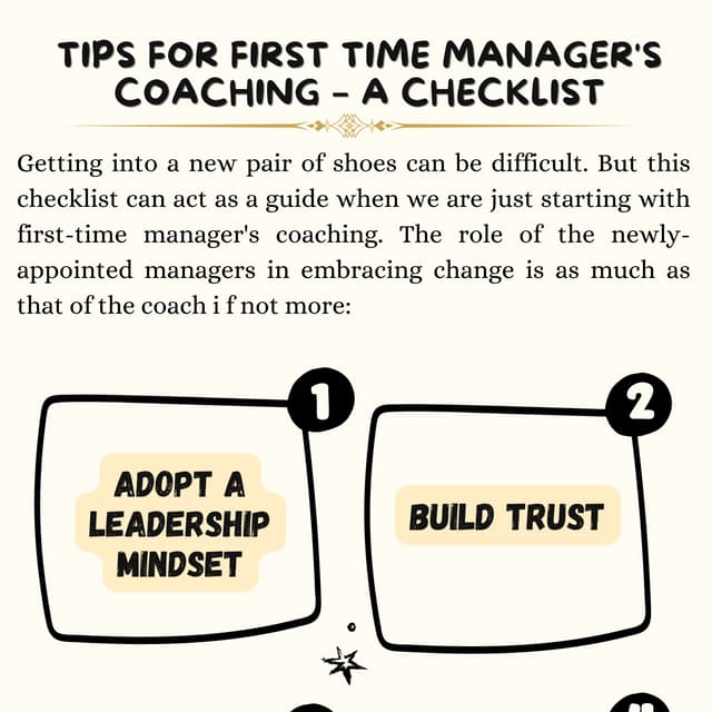 First-Time Manager’s Coaching Checklist – Essential Tips for Success | PDF