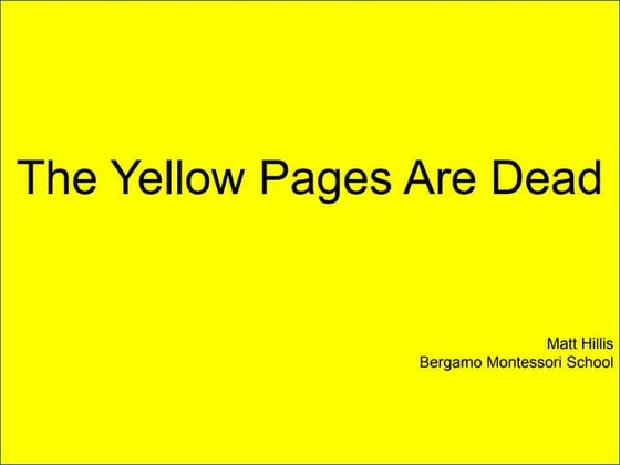 Yellow Pages | PDF