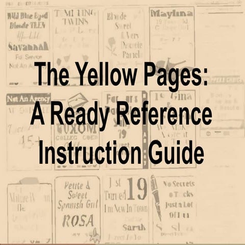 Yellow Pages: A Ready Reference Presentation | PPTX