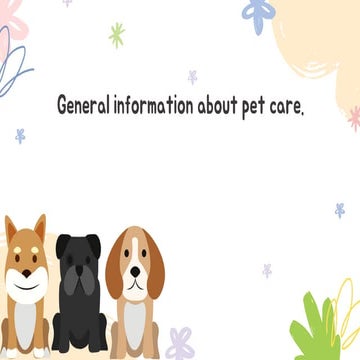 how to care your pet | PDF