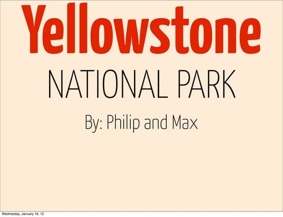 Yellowstone | PPT