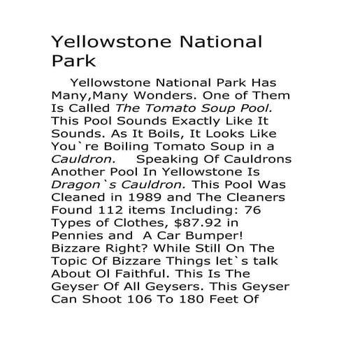 Yellowstone national park_report_project | PDF