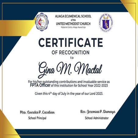 Yellow & White Professional Recognition Certificate.pptx