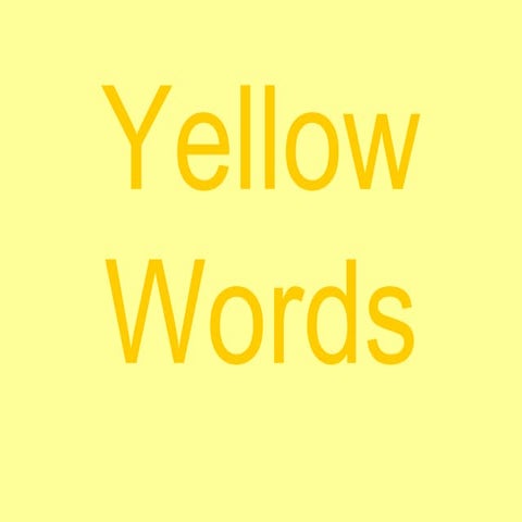 Yellow Words With Sounds | PPT