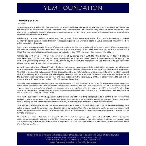 YEM Value (English) | PDF