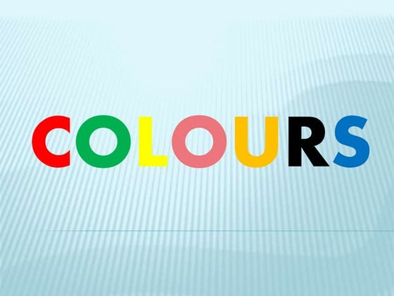 Colors esl-powerpoint | PPT