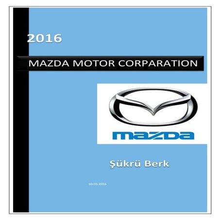 Hıstory of Mazda Motor Corporation | DOCX