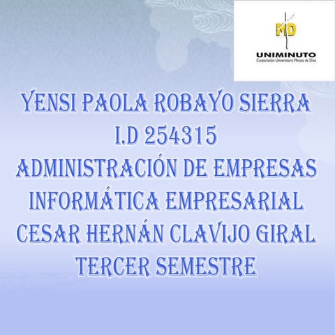 Yensi sierra nformatica empresarial | PPTX