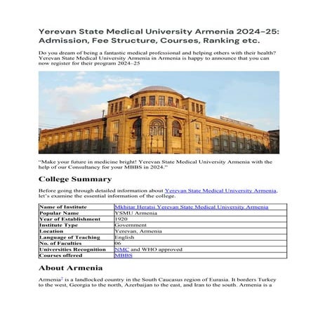 Yerevan State Medical University Armenia 2024-25.pdf
