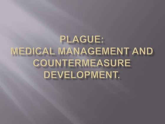 Epidemiology, prevention, and control of plague | PPTX | Infectious ...