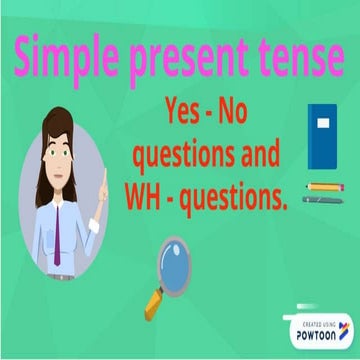 Simple present tense. | PPTX