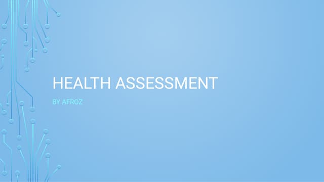 Physical Assessment Techniques (IPPA) pdf | PPTX | Medical Tests ...