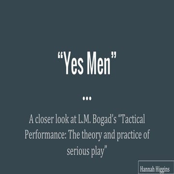 "The Yes Men" | PPTX | Politics