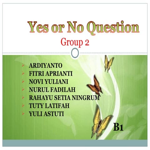 Yes or no question | PPT
