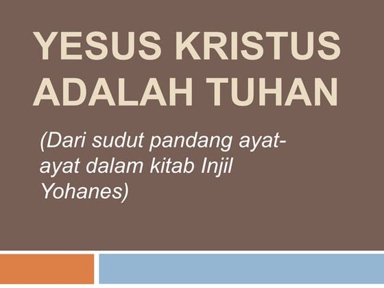 Menjadi Seperti Yesus | PPTX