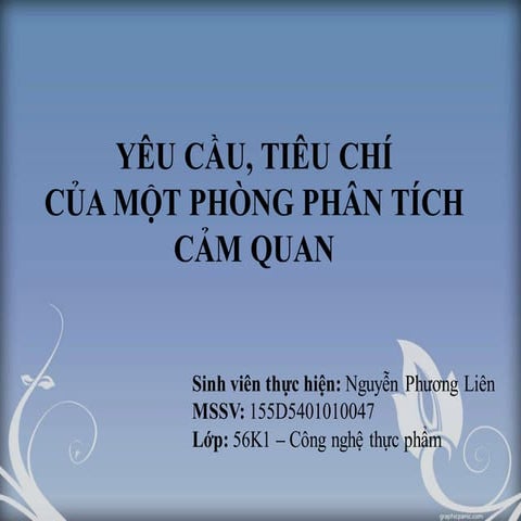 Yeu cau tieu chi cua mot phong phan tich cam quan | PDF