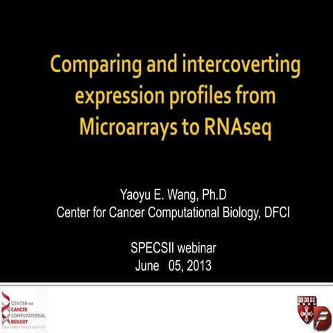 Comparison between RNASeq and Microarray for Gene Expression Analysis ...