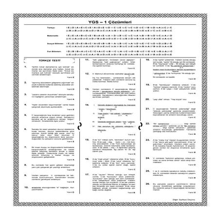 Ygs Denemesi cozumleri | PDF